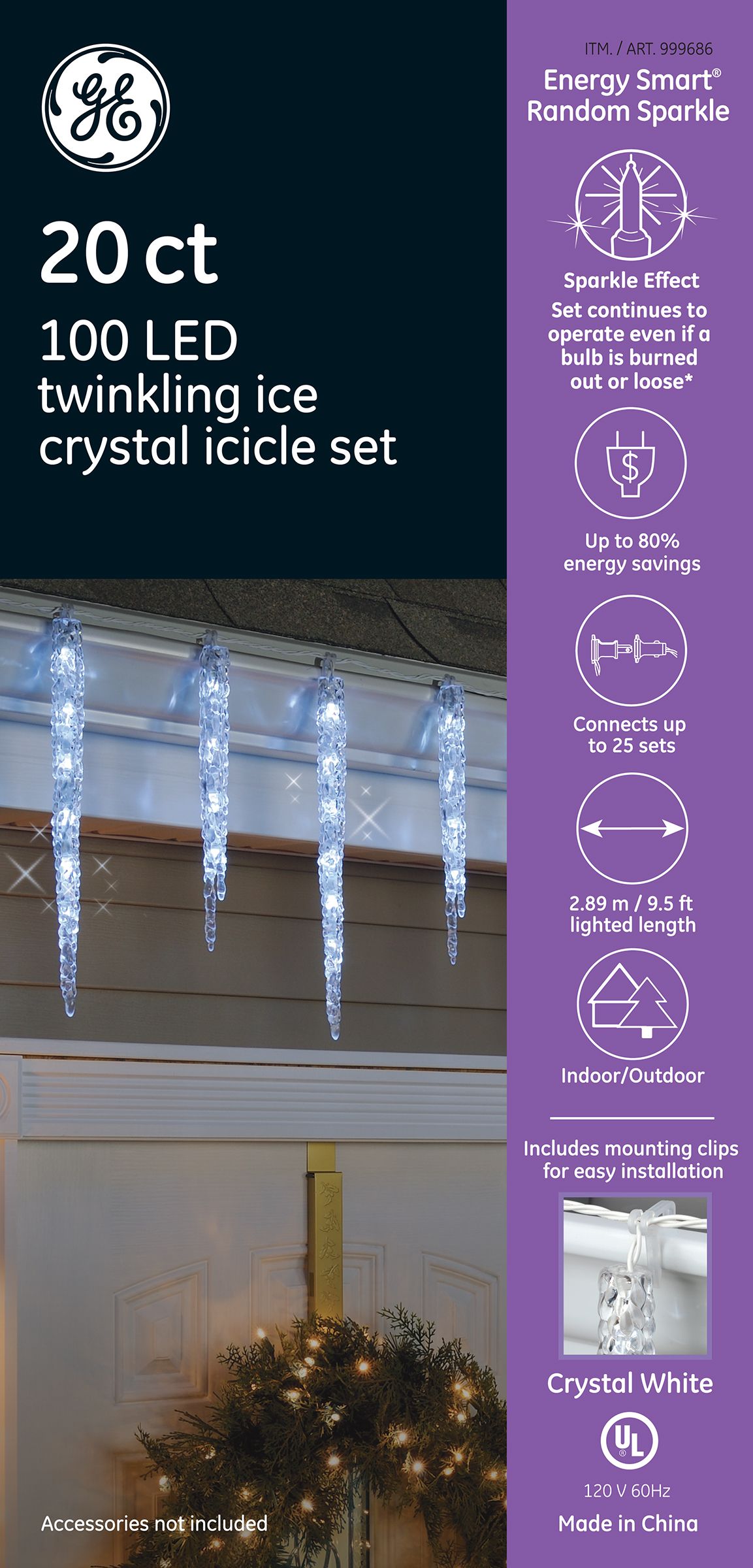 00103 - GE Energy Smart® Random Sparkle LED 20pc Twinkling Ice Crystal ...