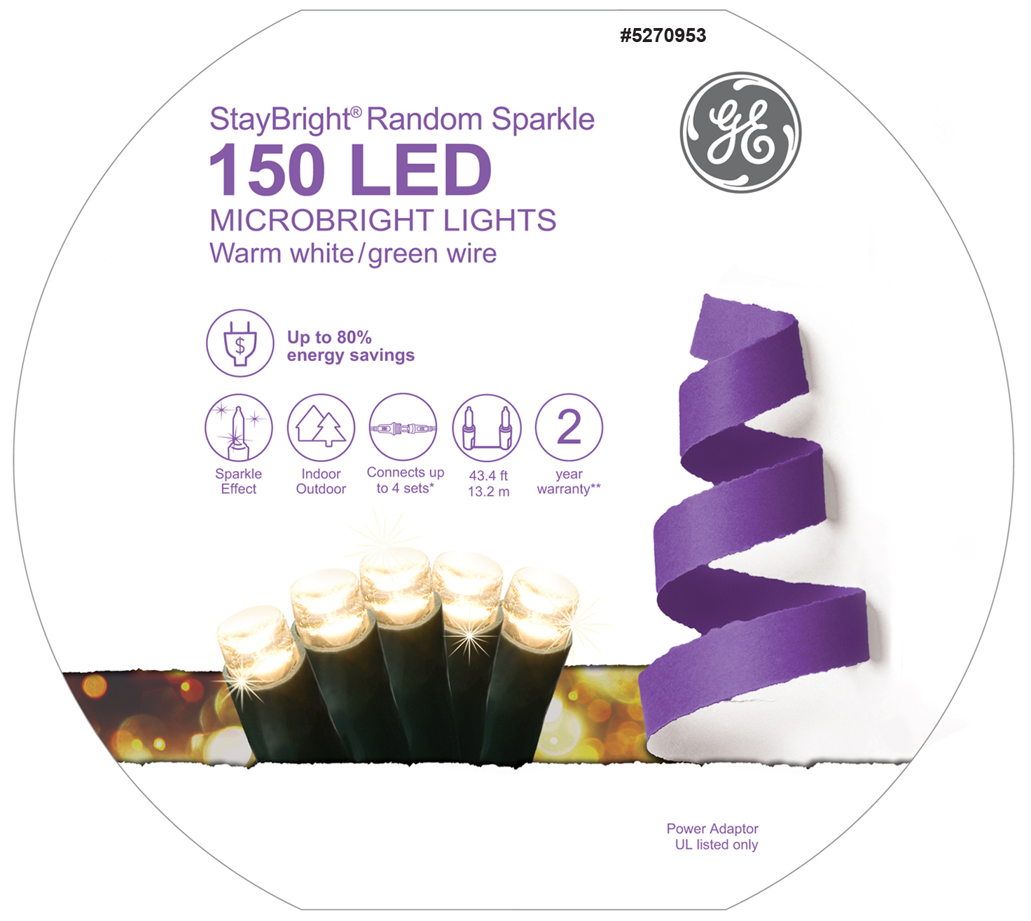 93983 - GE StayBright® Random Sparkle LED MicroBright Lights, 150ct ... 93983 - GE StayBright® Random Sparkle LED MicroBright Lights, 150ct ...