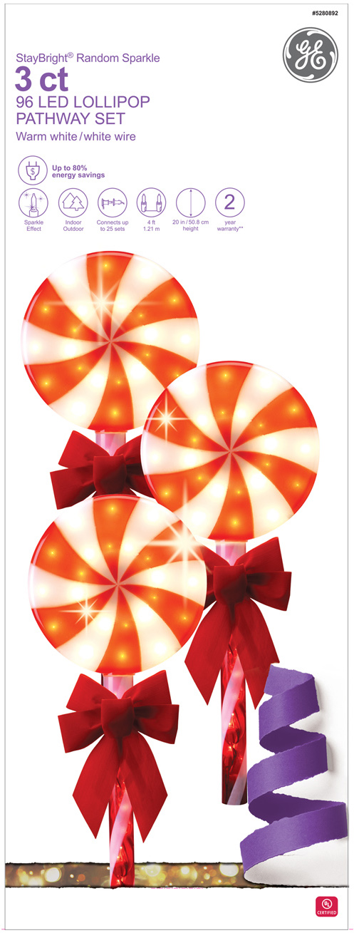 72227 - GE StayBright® Random Sparkle LED 3pc Lollipop Pathway Set ...